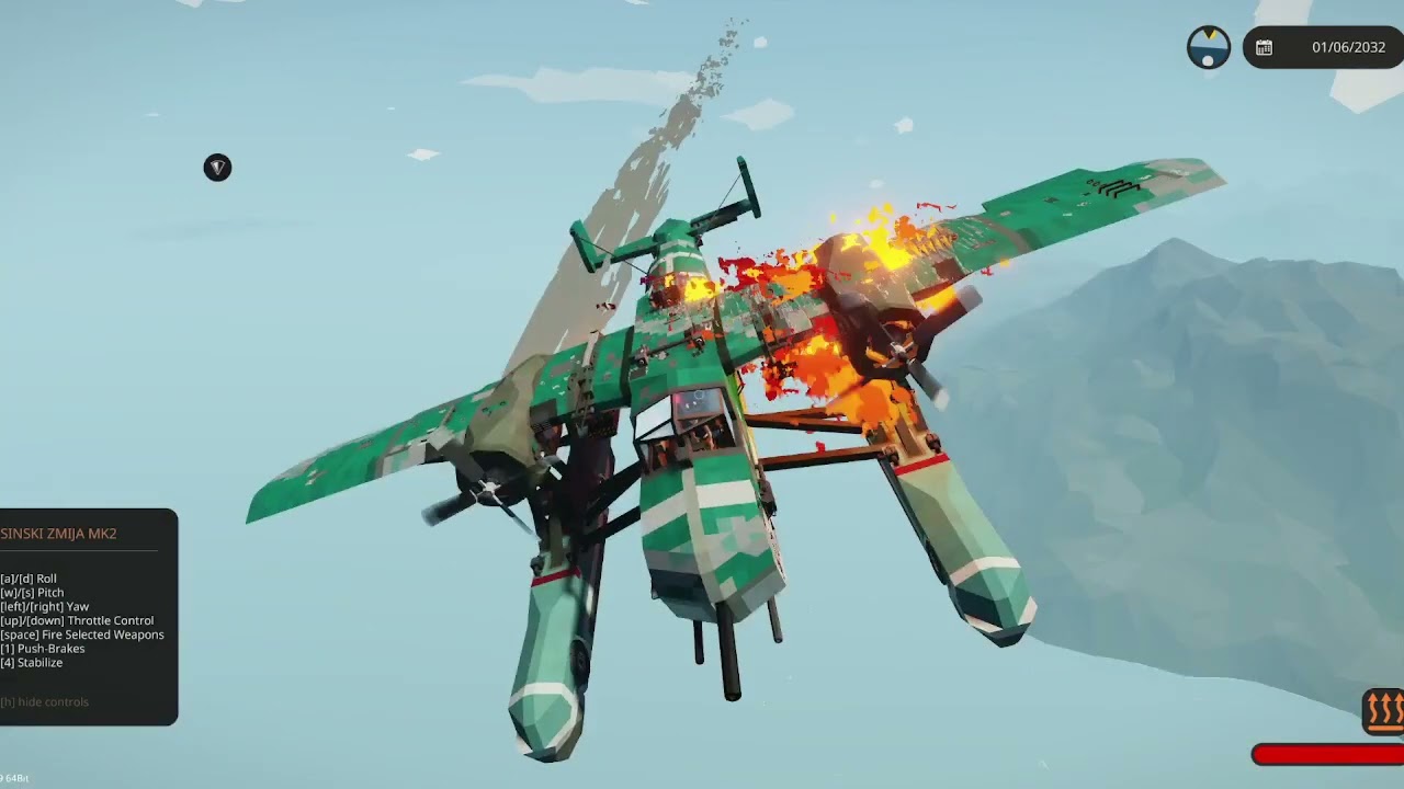 Plane crash 4,PLANE COLLISION EMERGENCY LANDING!(Stormworks Build and ...