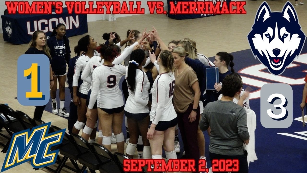 UConn women's volleyball mashes Merrimack for first-ever victory at ...