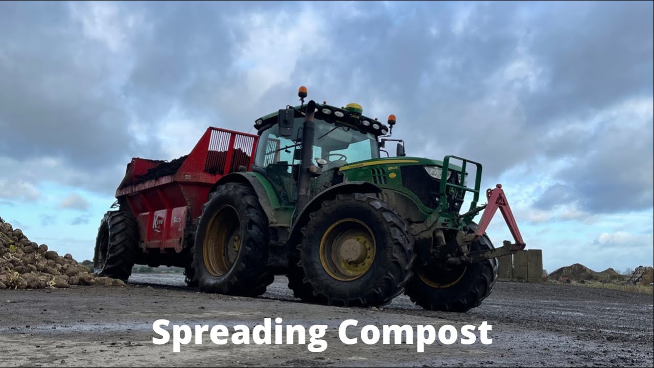 Getting ready for spring|Spreading Compost|K-Two and NC - YouTube
