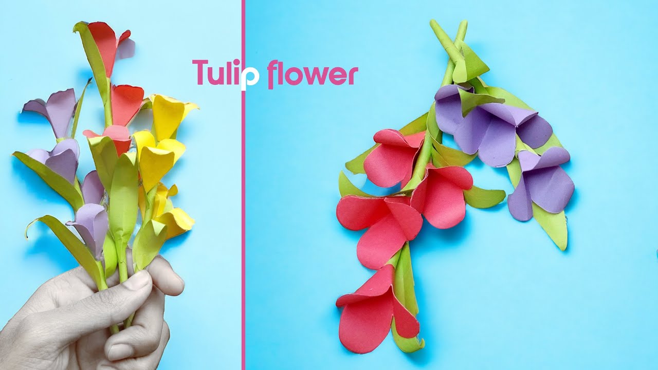 How to Make a Paper Tulip Flower | Step-by-Step DIY Tutorial 🌷 ️ - YouTube