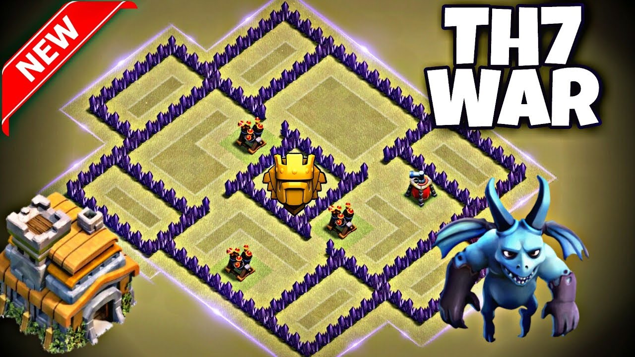 NEW TOWN HALL 7 (TH7) WAR BASE LAYOUT | CoC Th7 BEST War Base 2017 ...