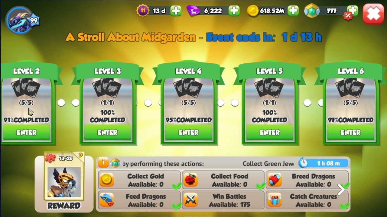 Completed Odin Castle Event Chapter 1 | 13/26 Odin Dragon Pieces ...