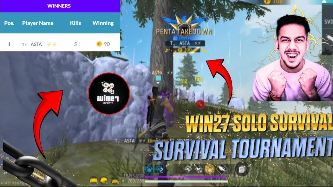 Win27 eSports Solo Survival Tournament Gameplay | Entry 20₹ Win 90 ...