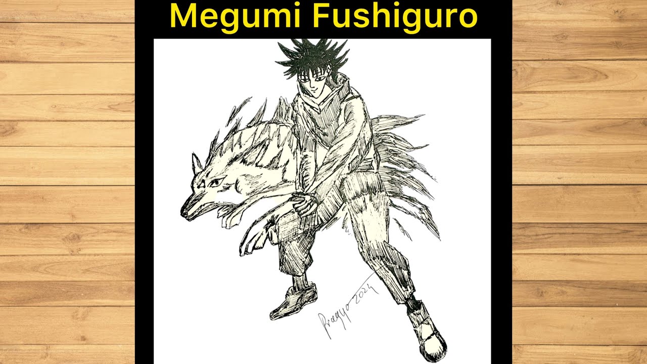 how to draw Megumi | Jujutsu Kaisen | easy anime drawing | cómo dibujar ...