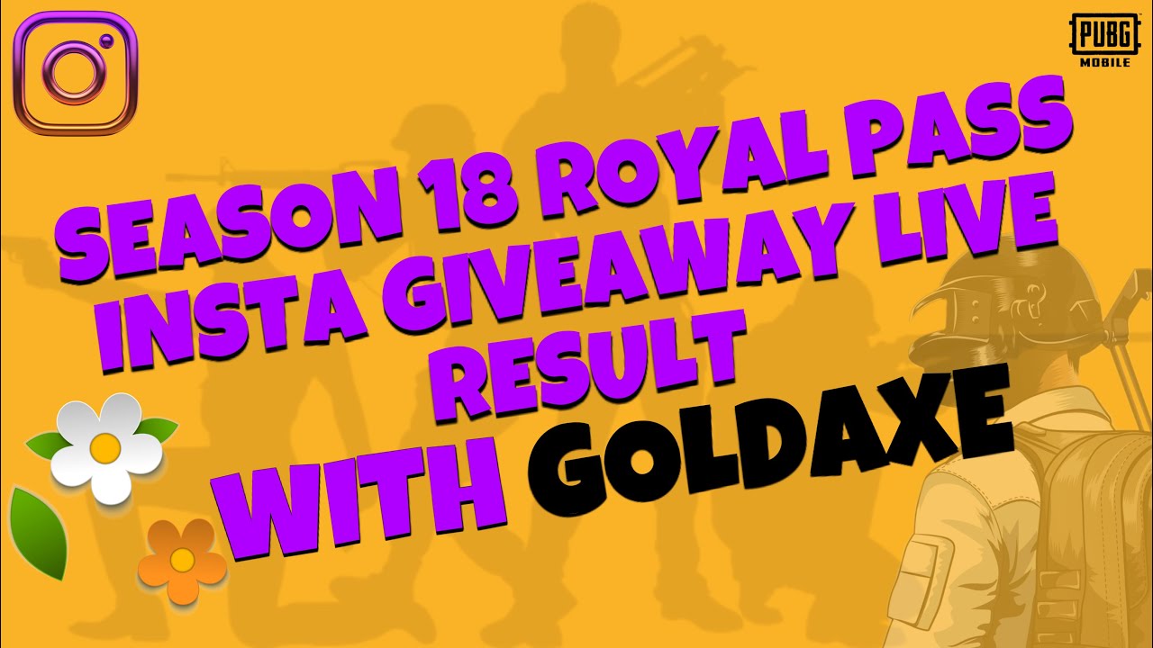 season 18 royal pass giveaway live result | instagram 2 royal pass ...