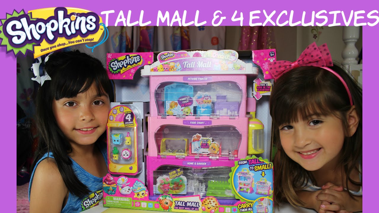 Shopkins Tall Mall With 4 Exclusives Youtube