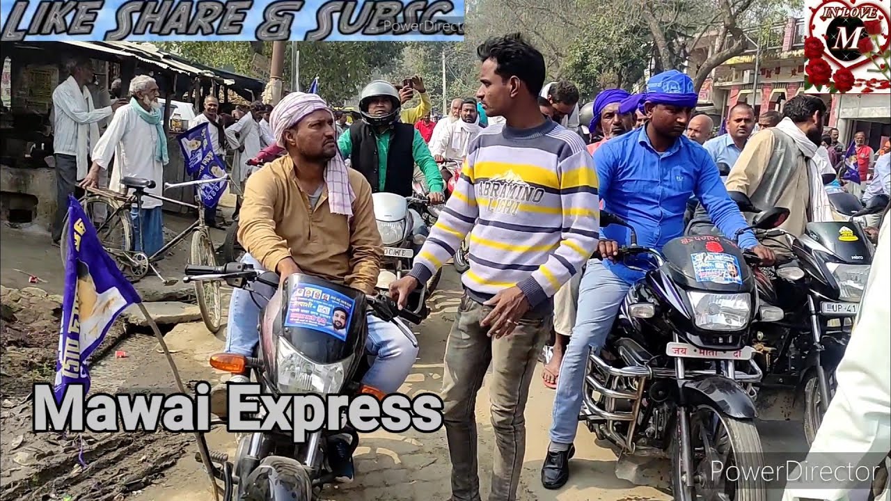 bahujan samaj party Ka grand road show umapur to ranimau chauraha - YouTube