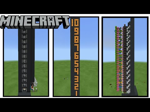 Minecraft - how to make an elevator choose floors (no floors) (PE / Win10 / xbox / ps4) # 111