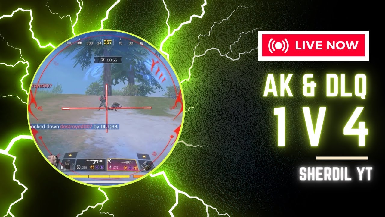 1 v 4 with AK 47 Radiance & MYTHIC DLQ LOTUS 😍 | CODM | call of duty ...