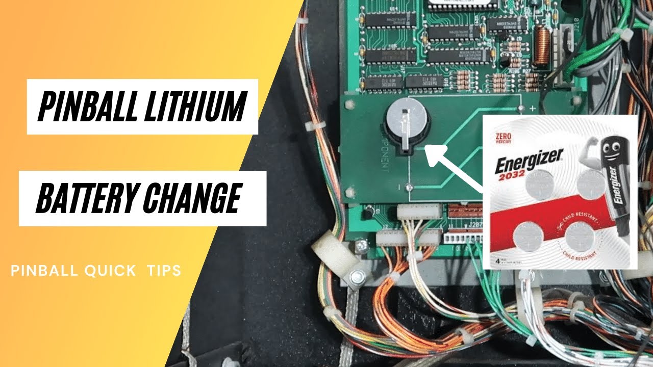 Lithium battery replacement for Willians, Bally & Stern Pinballs where ...