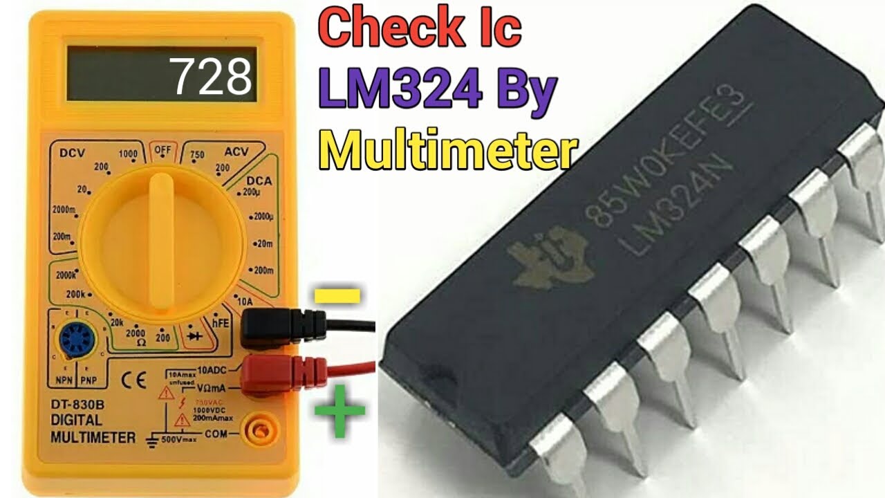 How To Check Ic LM324 Using By Multimeter | Easy Way For Check | New ...