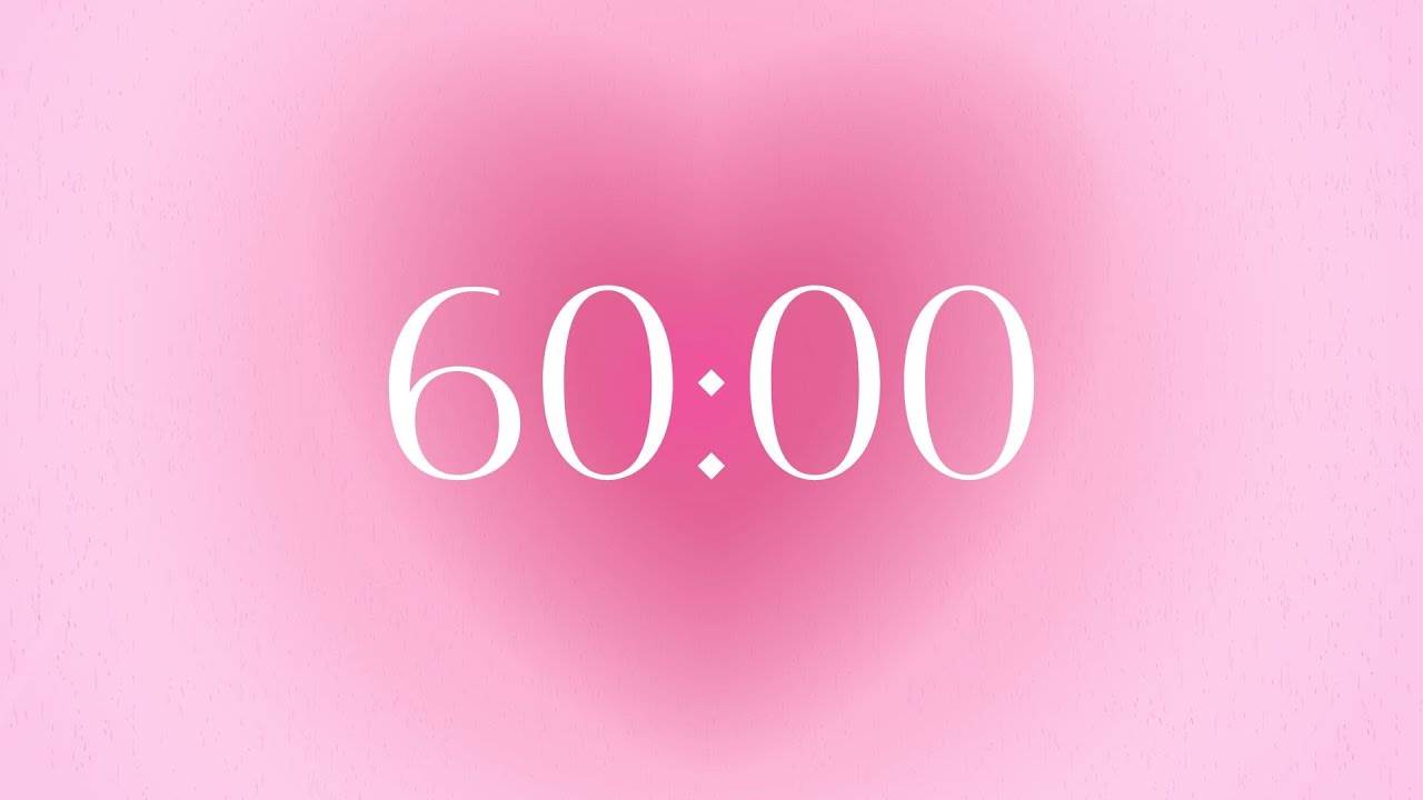 60 minutes aura pink timer, pomodoro timer for Study/reading/working ...