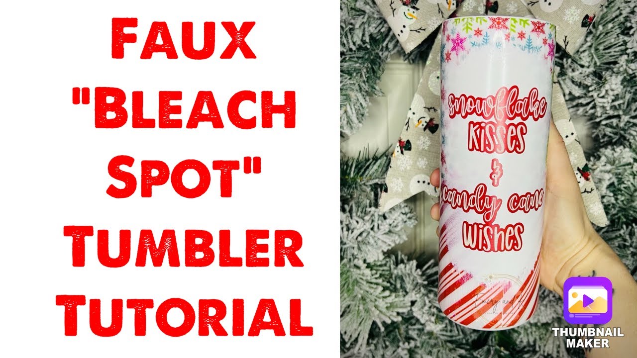 Craft-Mas Day 8! Faux Bleach Spot for Tumbler Tutorial. - YouTube
