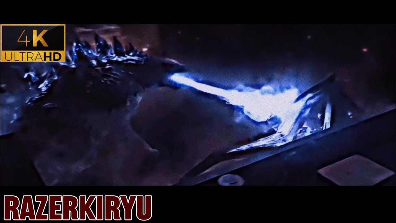 Godzilla 2014 Atomic Breath Scene Enhanced 4K - YouTube
