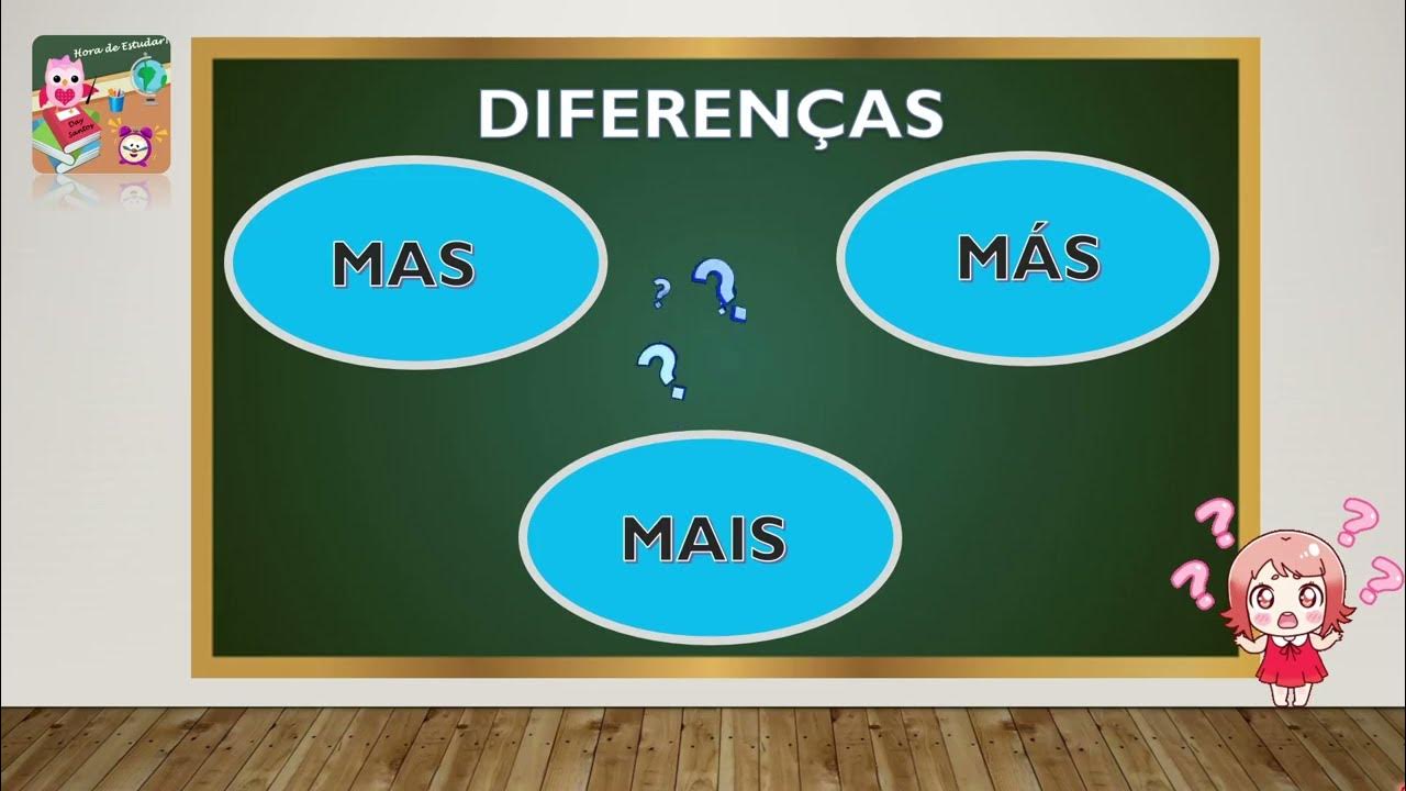 Uso do Mas, Mais e Más | Mas, mais ou más? | Hora de Estudar - YouTube