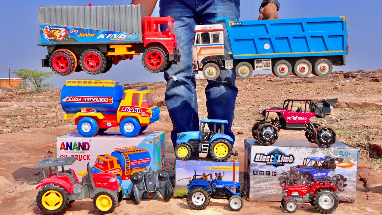Die Cast Tractor Monster Unboxing | Jcb Backhoe loader, Mahindra Thar ...
