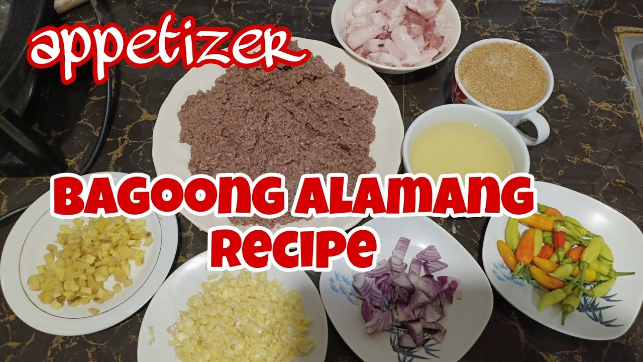 BAGOONG ALAMANG RECIPE/ THE BEST APPETIZER /EASY TO COOK - YouTube