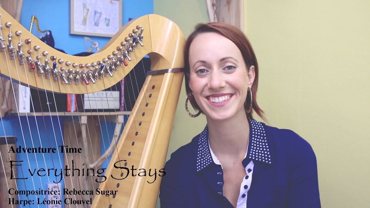 Everything Stays - Adventure Time - [Harp Cover] - YouTube