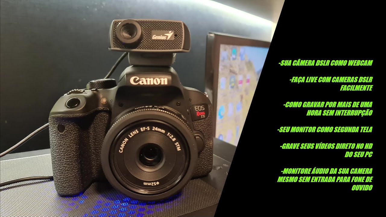 USAR DSLR CANON COMO WEBCAM - GRAVAR INITERRUPITAMENTE POR MAIS DE UMA ...