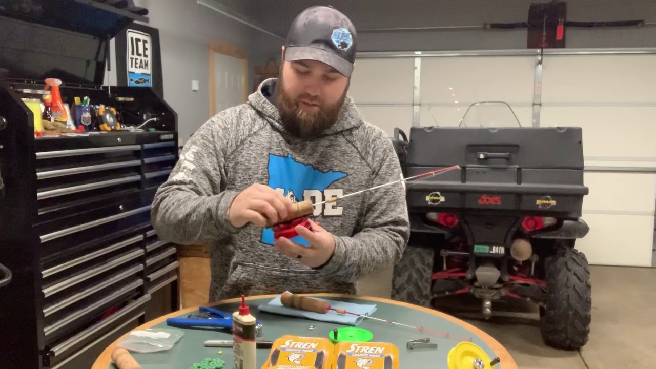 Ice Fishing - custom rod /schooley setup - YouTube