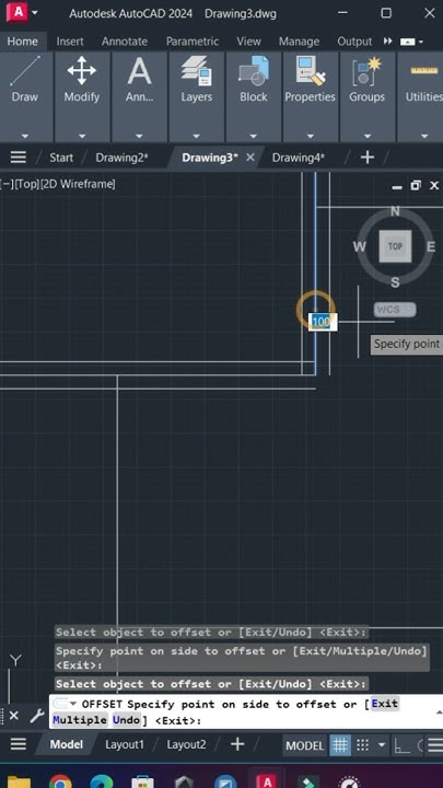 Multiple offset in AutoCAD lisp #shorts #lisp #new - YouTube