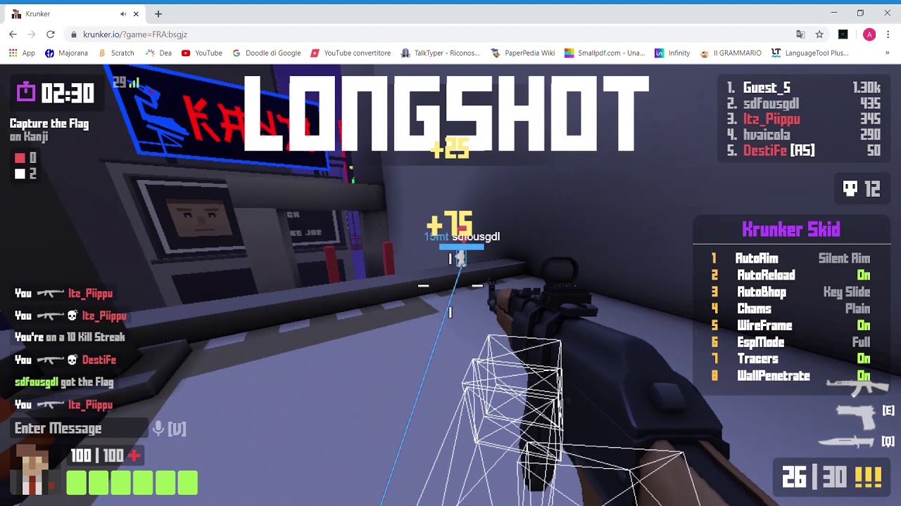 Krunker.io hack con spoofer - YouTube