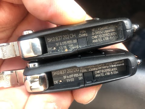 VW CADDY 2018 MQB48 - Original Ersatzschlüssel - originlal spare key programming - MQB48 Transponder