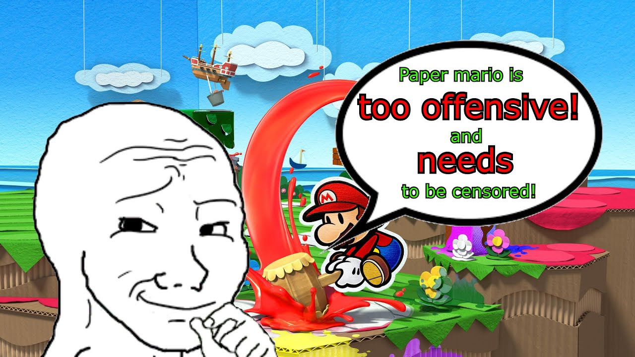 "paper mario is TOO OFFENSIVE and MUST be censored" apparently - YouTube