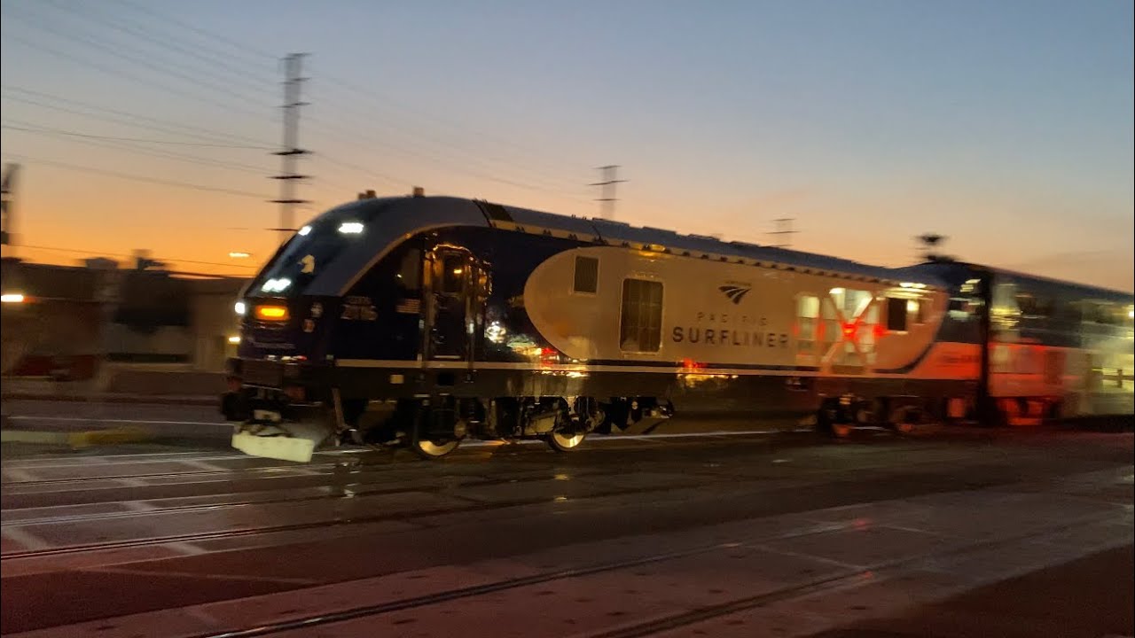 AMTRAK P.S. #2116 Passing By Los Nietos Crossing. While I wait for #4 ...