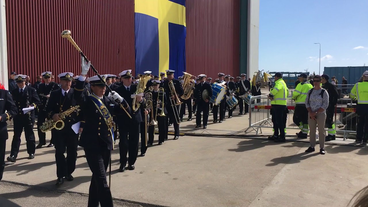 HMS Gotland - ceremoni Varvet Saab Kockums 180620 (Karlskrona) - YouTube