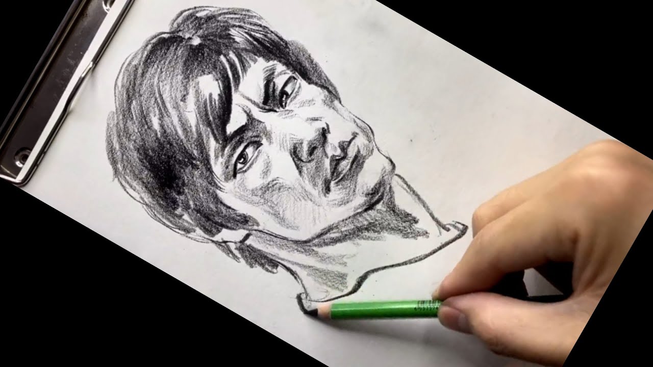 Quick Portrait Sketch - Hyper realistic drawing tutorial for beginners ...