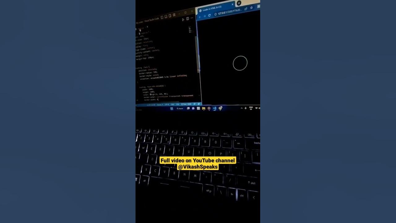 How To Make A Loader In Html Css Short Video Vikash Speaks Youtube