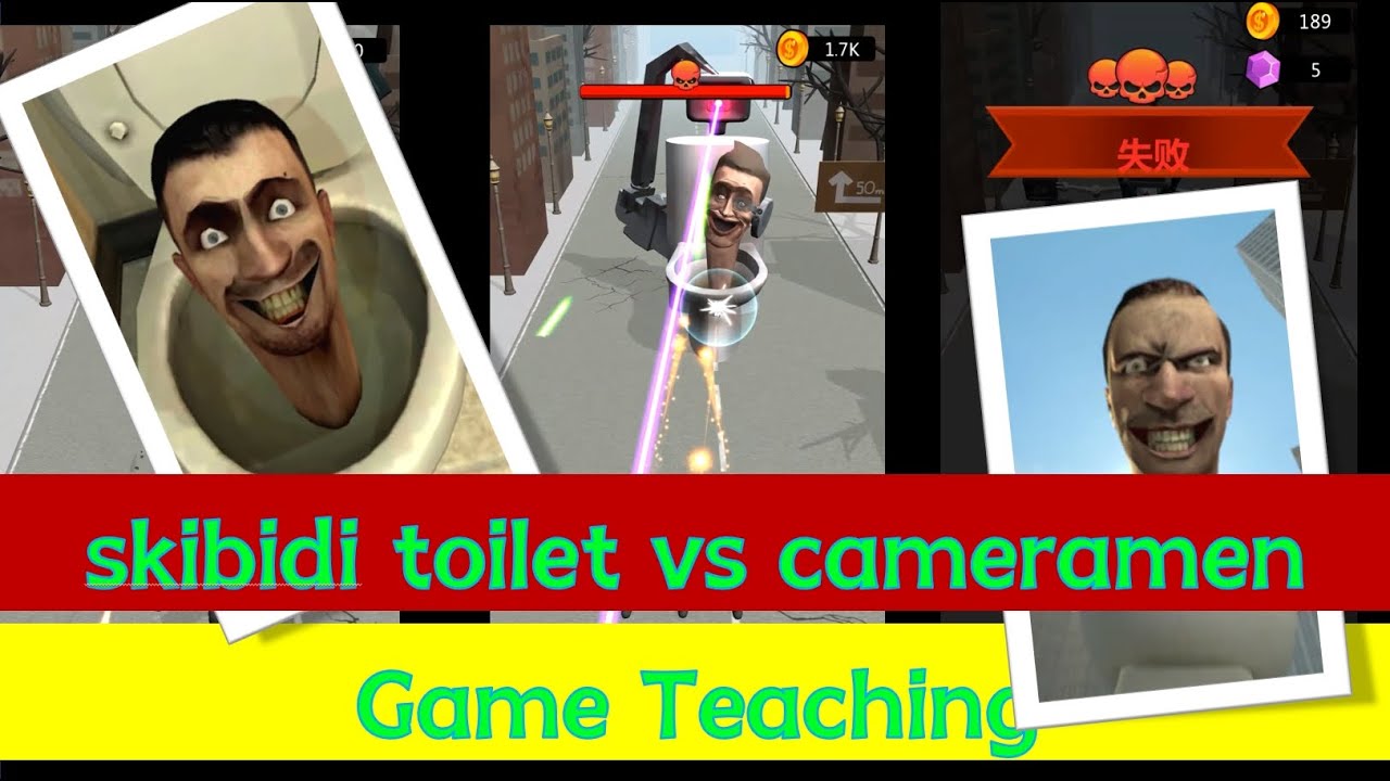 2024 skibidi toilet vs cameramen,cameramen vs toiletmen，Game teaching ...