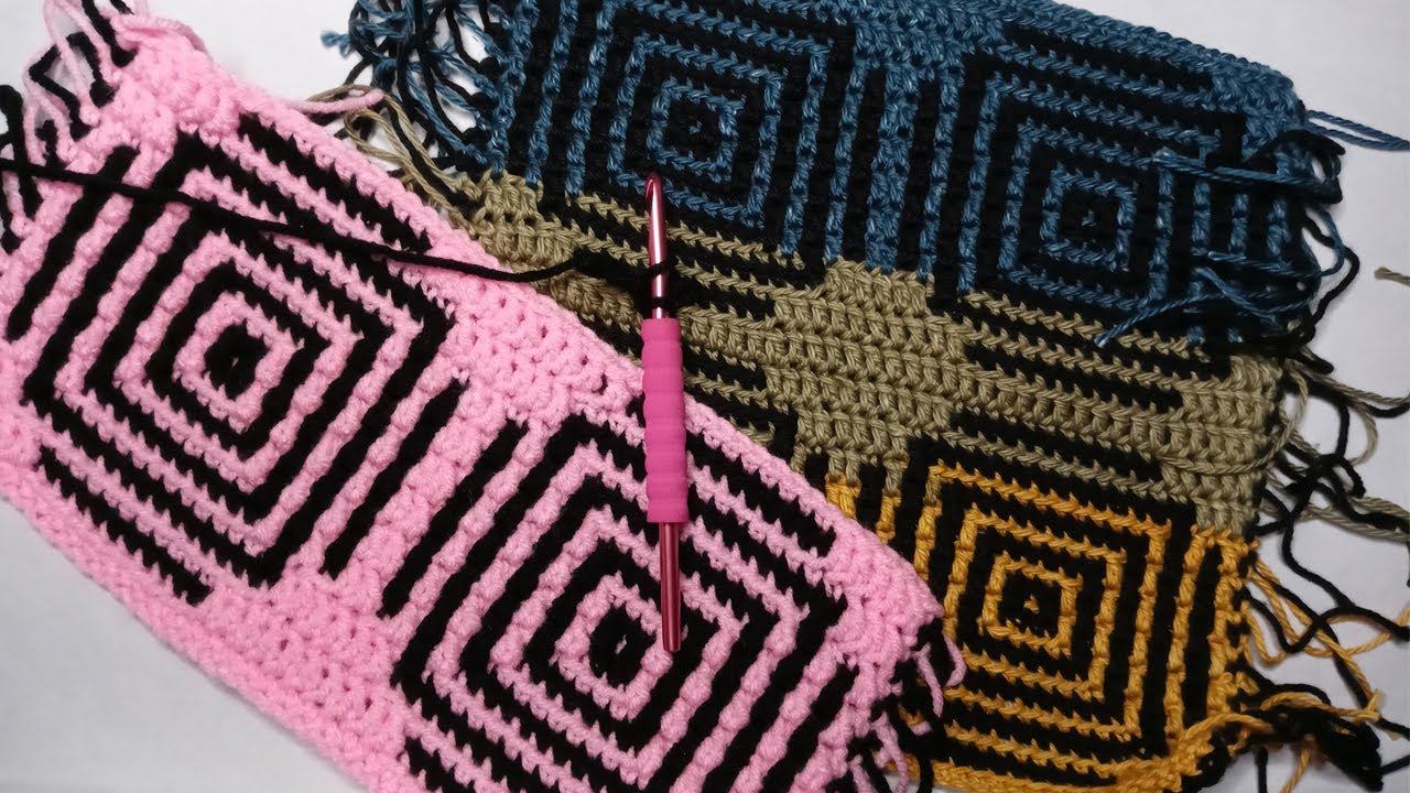 Mosaic Overlay Crochet Easy Pattern to Start With - YouTube