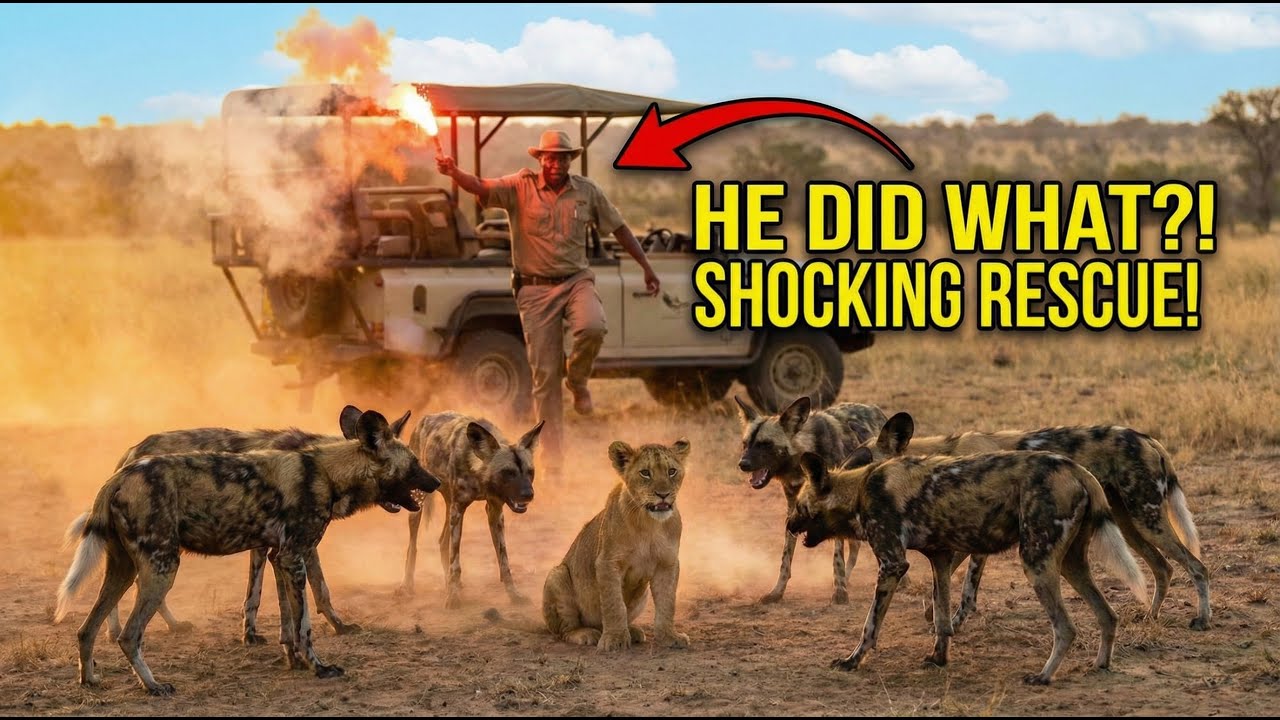 Wild Dogs Surrounded a Helpless Lion Cub for Hours. What This Ranger ...