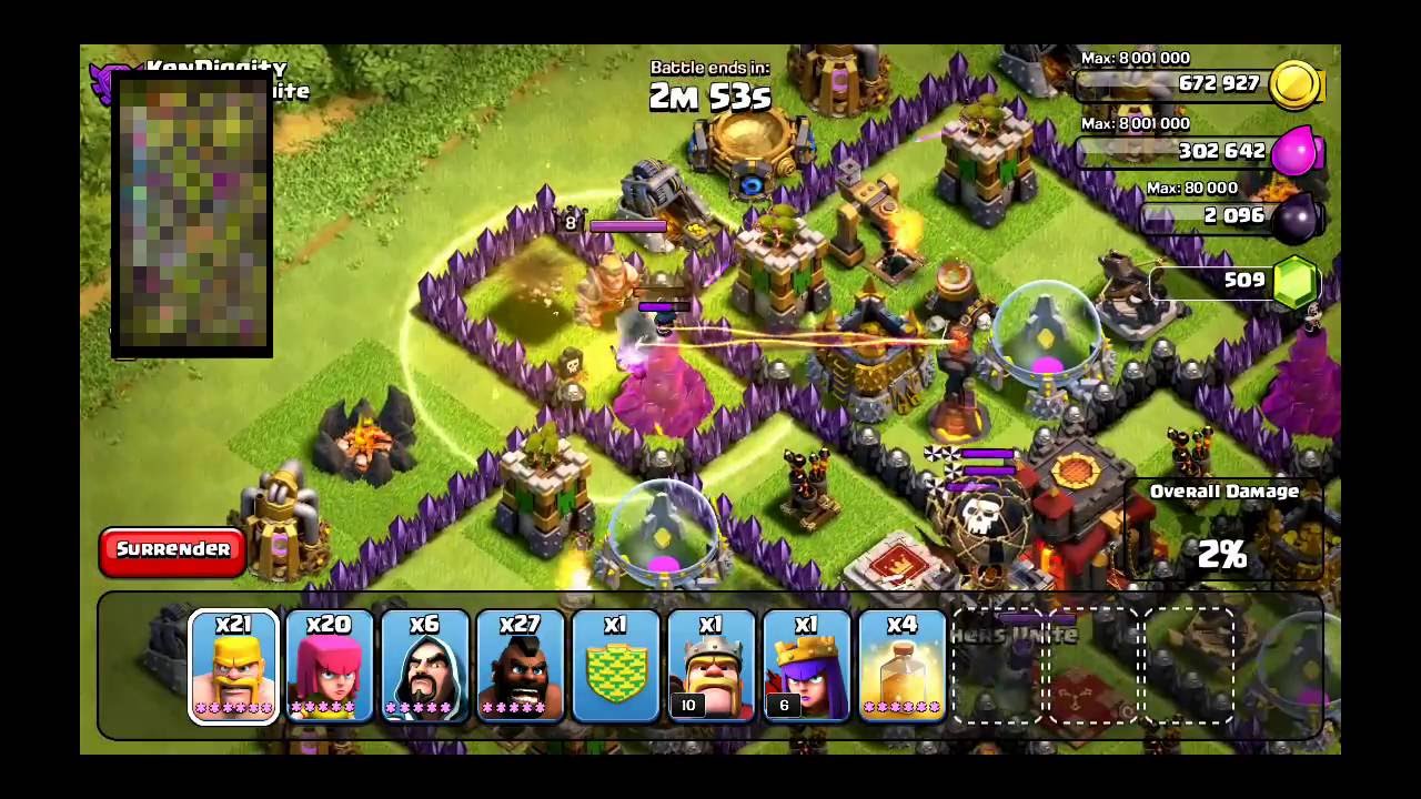 Killing clan castle troops. Clash of Clans - YouTube