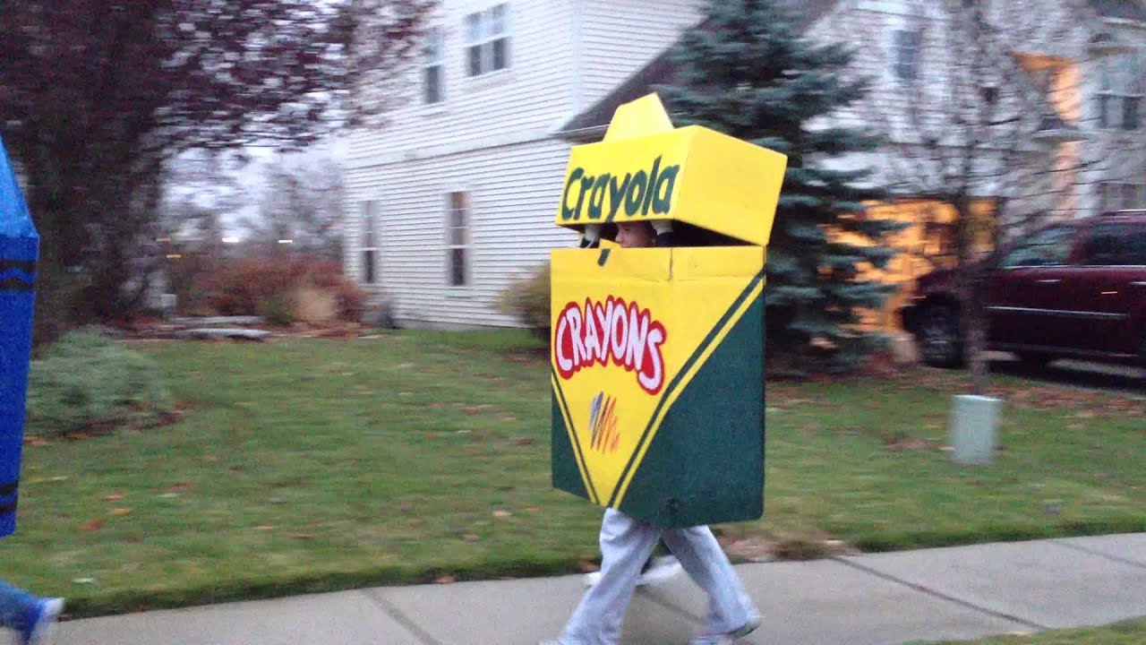 Crayon Costumes for Halloween with Crayon Box - YouTube