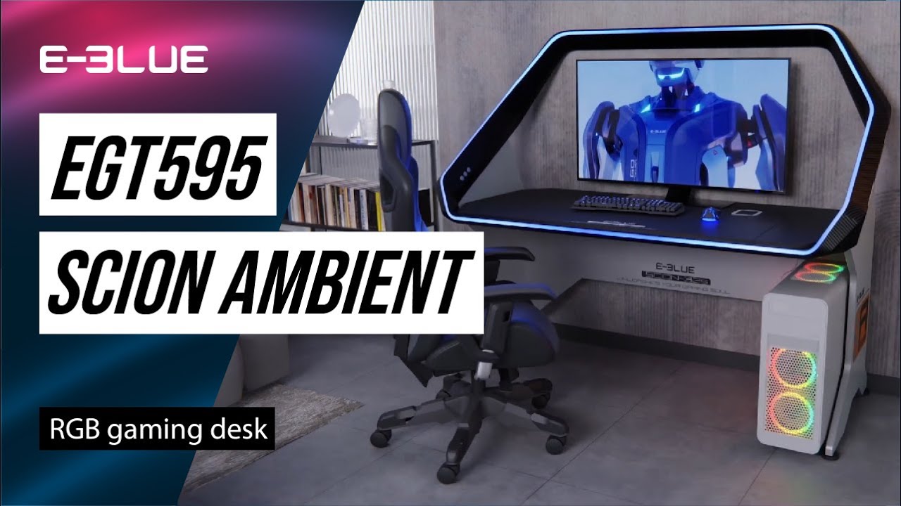 SCION AMBIENT - EGT595 RGB gaming desk - YouTube