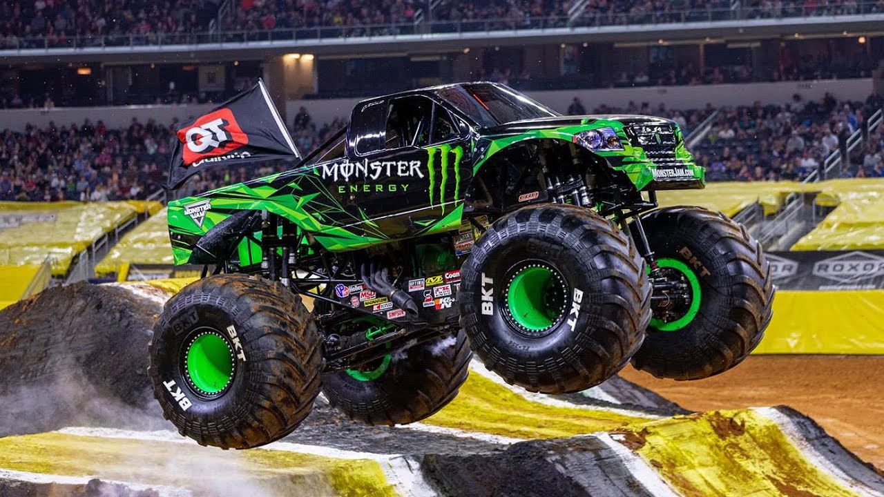 Monster truck overdrive monster energy pickup truck run in Houston ...