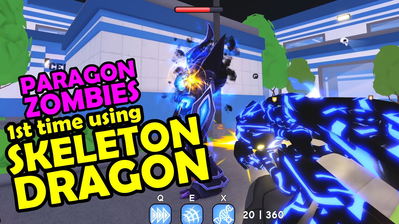 Paragon Zombies Roblox using Skeleton Dragon - YouTube