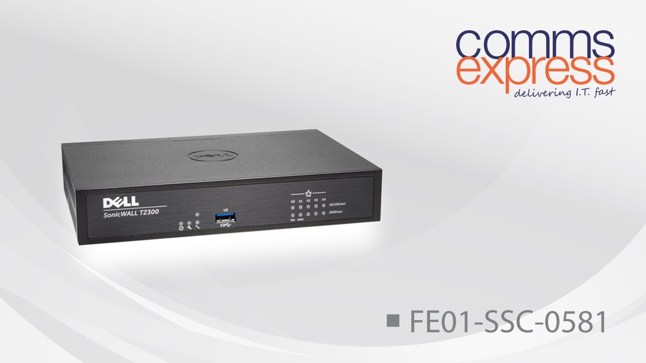 Dell SonicWALL TZ300 Plus 1-year TotalSecure - YouTube