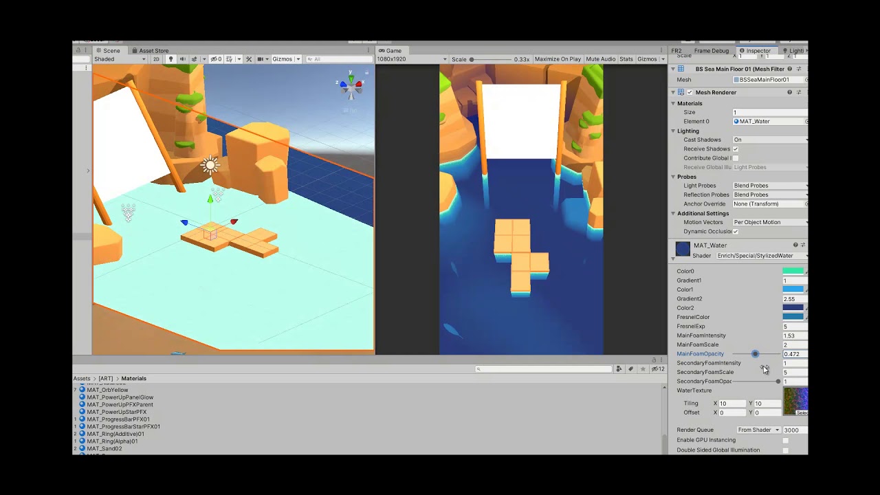 Stylized Water Mobile Shader 01 - YouTube