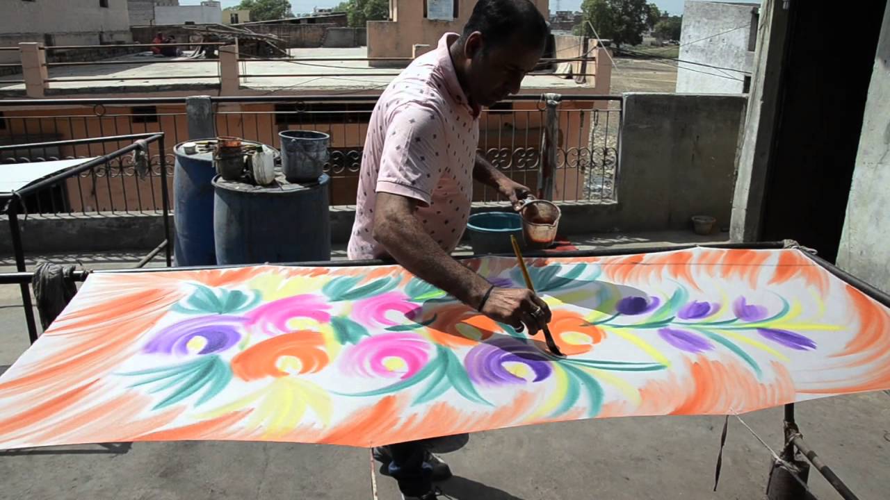 JENN Palakprint india handpanting - YouTube