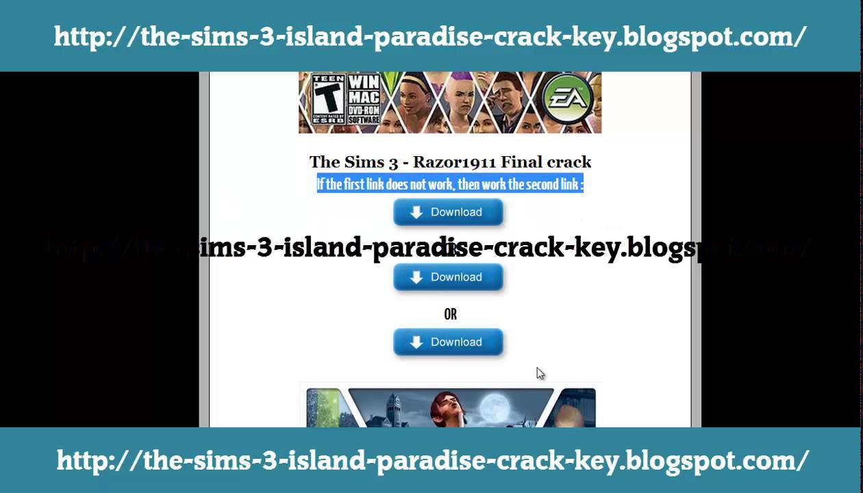 The Sims 3 - Razor1911 Final crack - YouTube