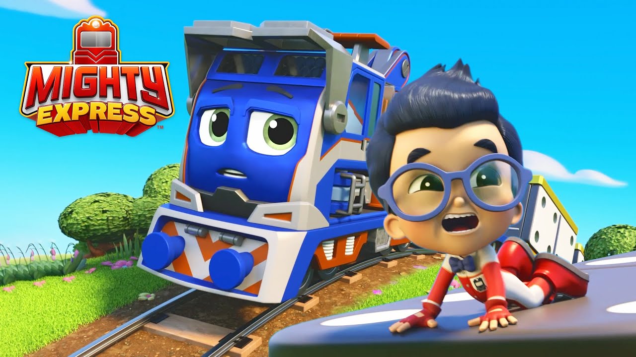 Milo Picks Up Giant Dominos | Mighty Express Clips | Cartoons for Kids ...