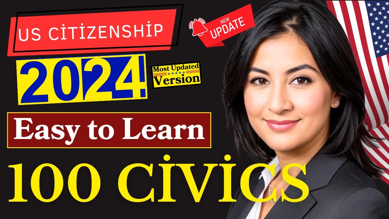 100 Civics Questions for the US Citizenship Test 2024 | Slow Version ...