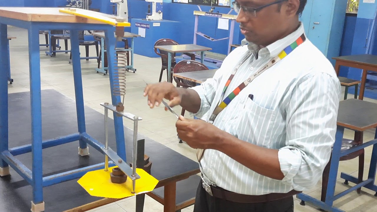 Free Vibration of Undamped Spring Mass System - YouTube