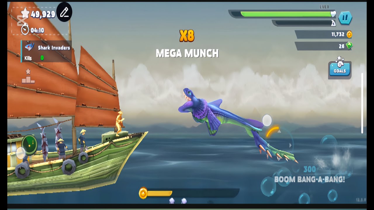 Hungry Shark Evolution Boss flght five hungry shark best shark in Hungry Shark #hungryshark # ...