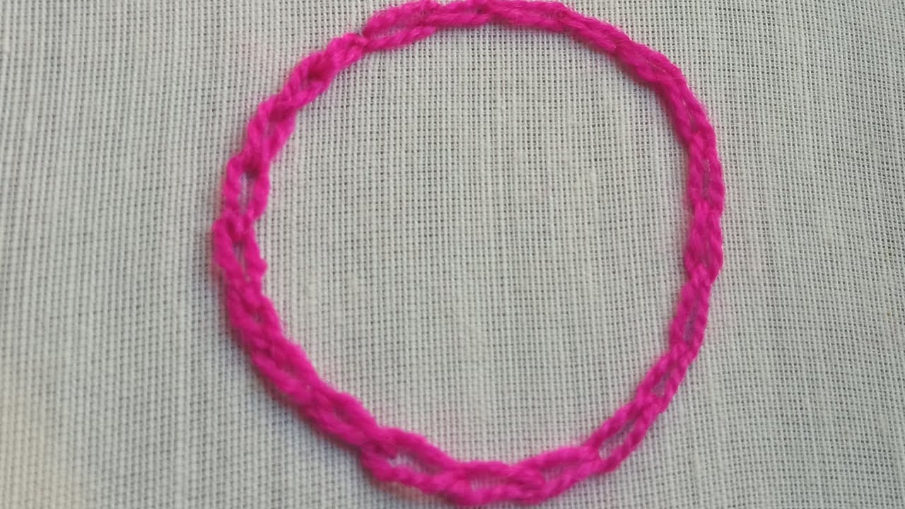 Chain stitch/How to do chain stitch (Embroidery for beginners) - YouTube