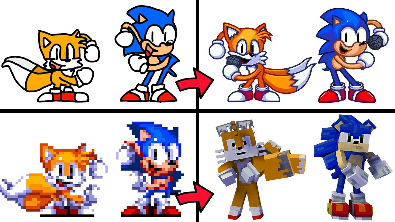 ALL Classic Sonic and Tails Dancing Meme | Sonic and Tails Dance - YouTube